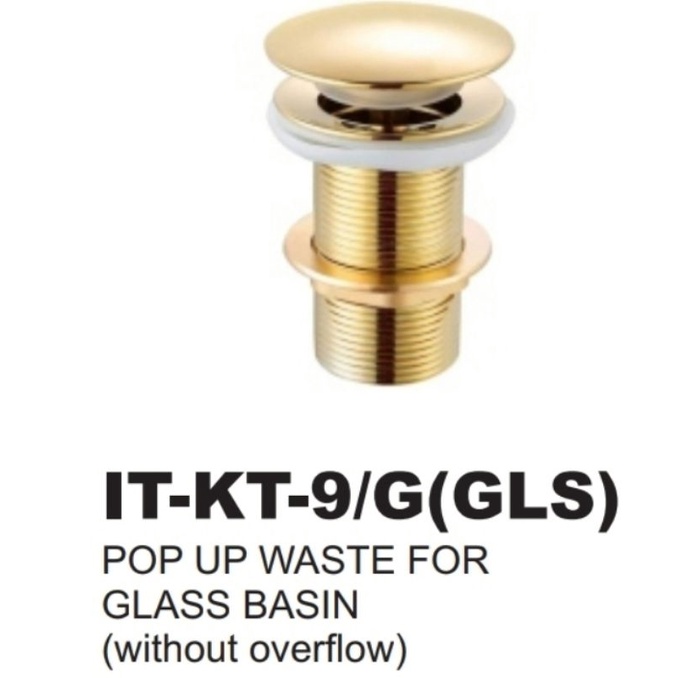 Itto Basin Pop Up Waste/ Basin Stopper Stainless Steel 304/ Gold/ Balck ...