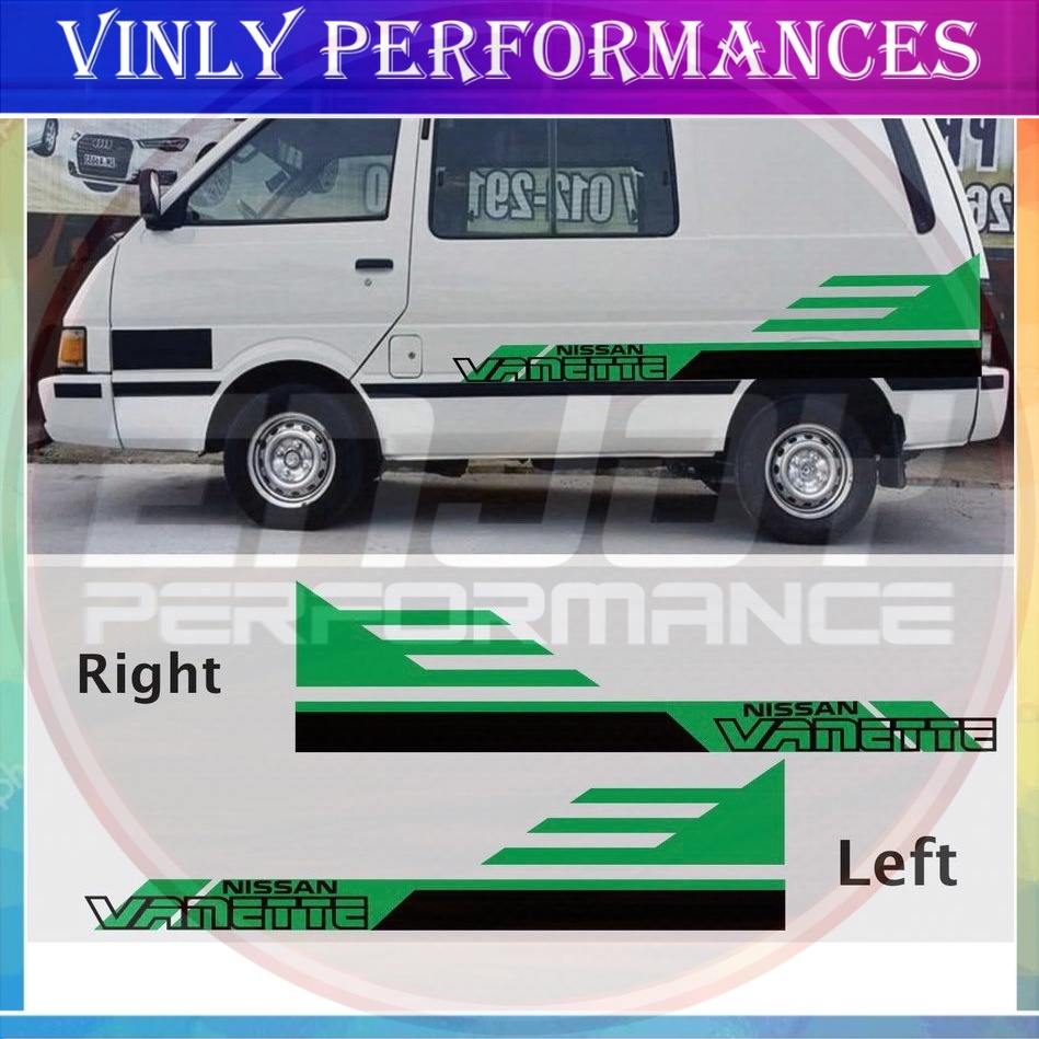 (1SET) Vanette Design Side Body Sticker Vinly Decals OUTDOORS Automobil ...