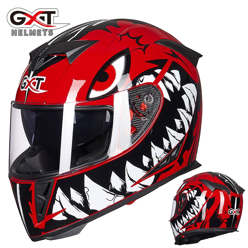 Gxt New Full Face Helmets Double Visor Racing Motorcycle Helmet Casco ...