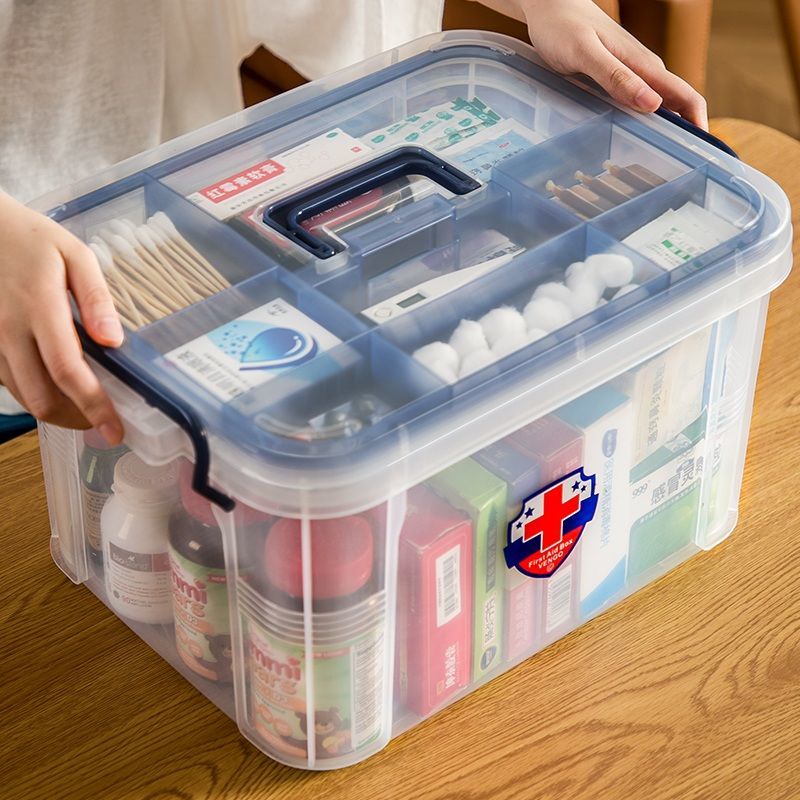 Family Medical Box Small Household Medicine Box First Aid Box Medicine ...