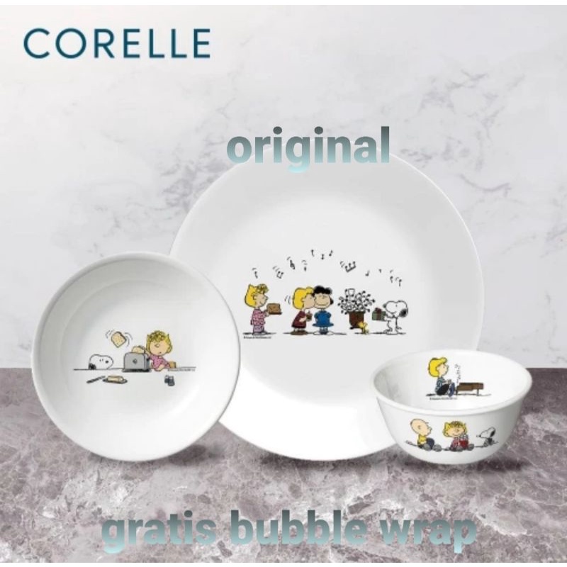 Corelle Peanuts / Snoopy Kids Set B (3 Pcs) | Shopee Malaysia