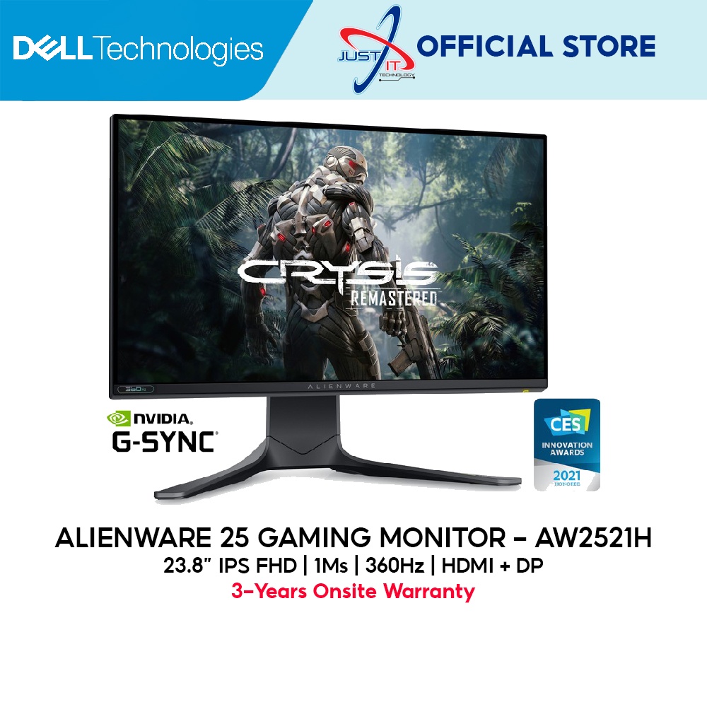 DELL Alienware AW2521H 24.5" FHD IPS 360Hz 1MS G-Sync HDR10 Gaming ...