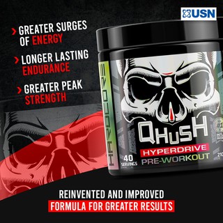 USN Qush Hyperdrive Pre-Workout Extreme Energy Booster Drink | Shopee ...