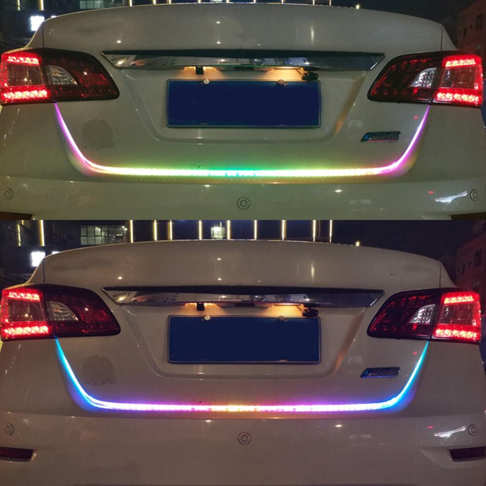 12V Car Rear Trunk Tail Light Dynamic Streamer Reverse Warning LED ...