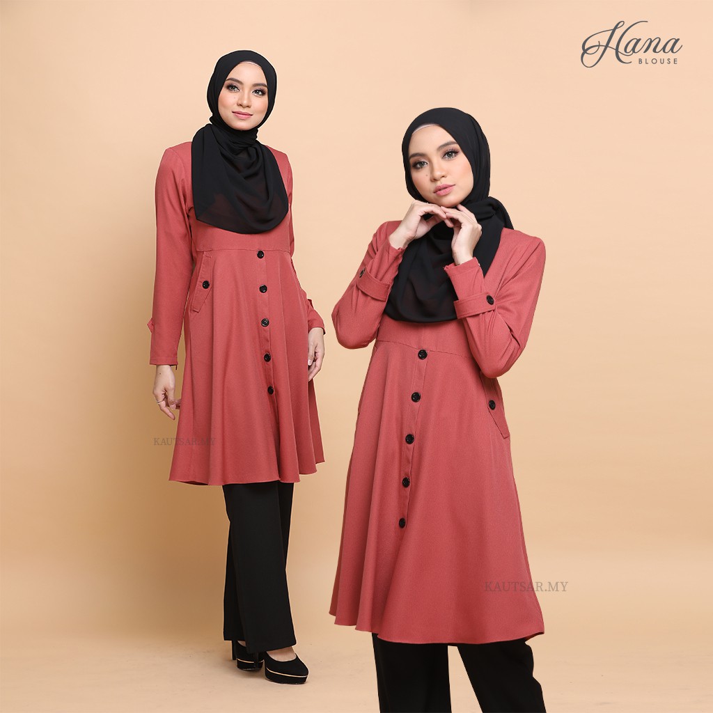 RESTOCK 🔥 SALE KAUTSAR 🔥 BLOUSE LABUH ALA TUNIC MUSLIMAH ( HANA )🔥🔥🔥 ...