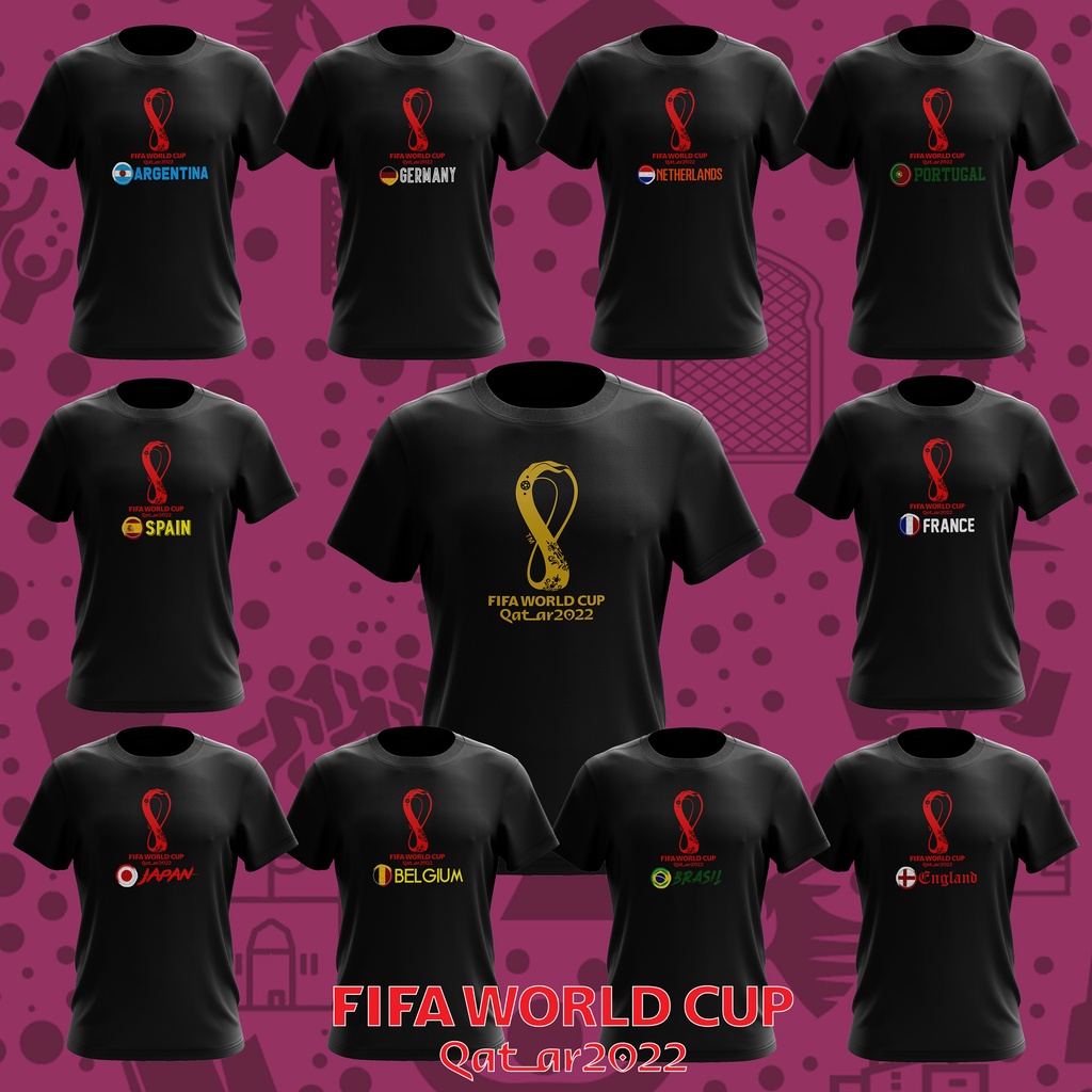 Ready Stock!!Hot Design New T-Shirt World Cup Qatar 2022 | Shopee Malaysia
