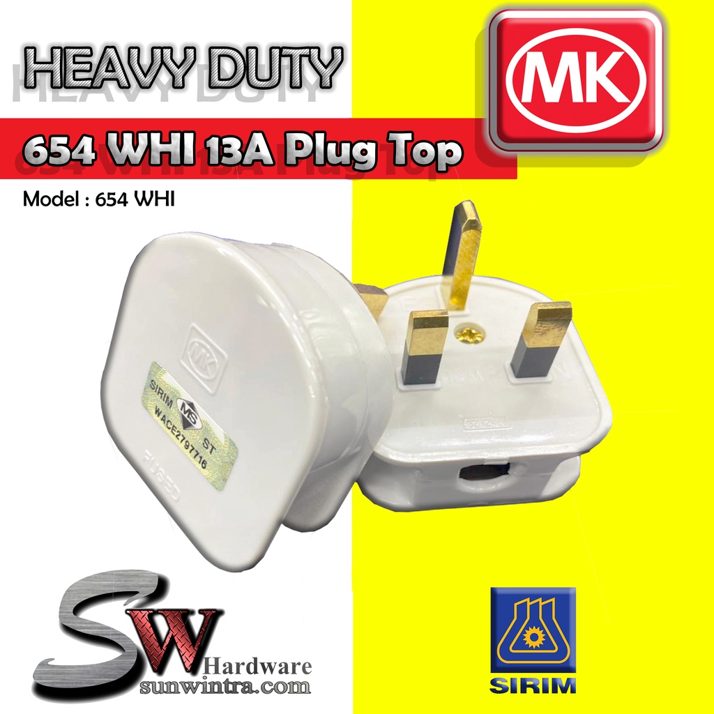 MK 654 13A 250V Fused Plug Top Heavy Duty SIRIM Approved White | Shopee ... MK 654 13A 250V Fused Plug Top Heavy Duty SIRIM Approved White | Shopee ...