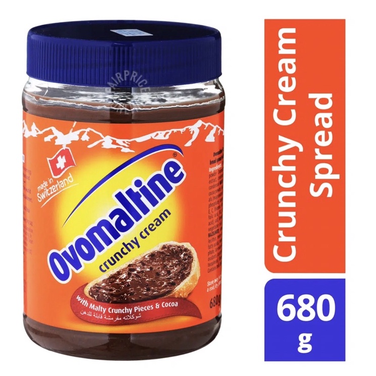 Ovomaltine Crunchy Cream Spread Big Size bottle 680g | Shopee Malaysia