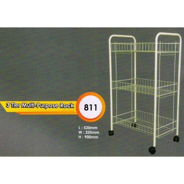 3 tier multi purpose rack WM-811 | Shopee Malaysia