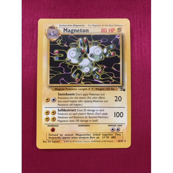 Pokemon TCG - 1999 Vintage Magneton from the Fossil collection. Non ...