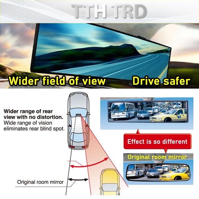 Hc Cargo Car Rear View Room Mirror Anti Glare Ultra Wide Field View ...