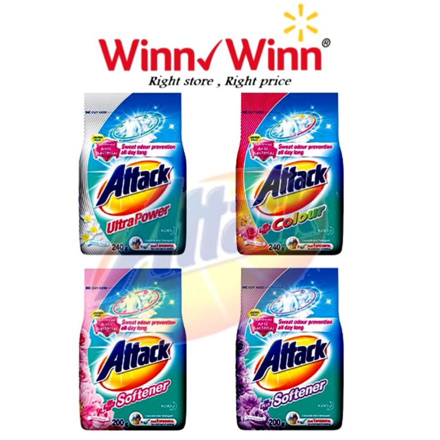 Attack Powder Detergent {1.4-1.6kg} x 2packs | Shopee Malaysia