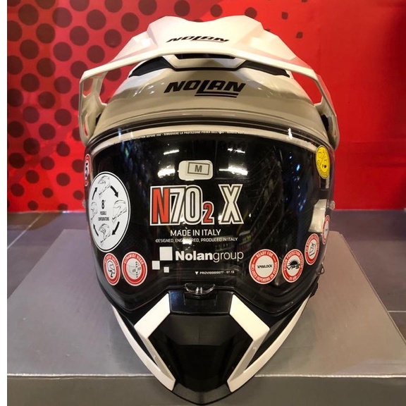 FULLFACE STREETFIGHTER NOLAN N702X CLASSIC N - COM 5 METAL WHITE ...