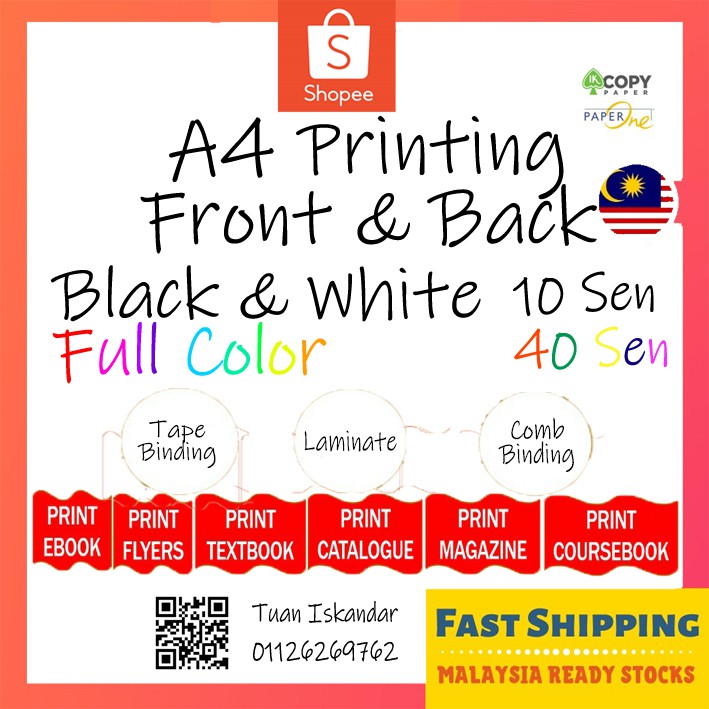 Laminate A4 Paper Size And Many More Shopee Malaysia