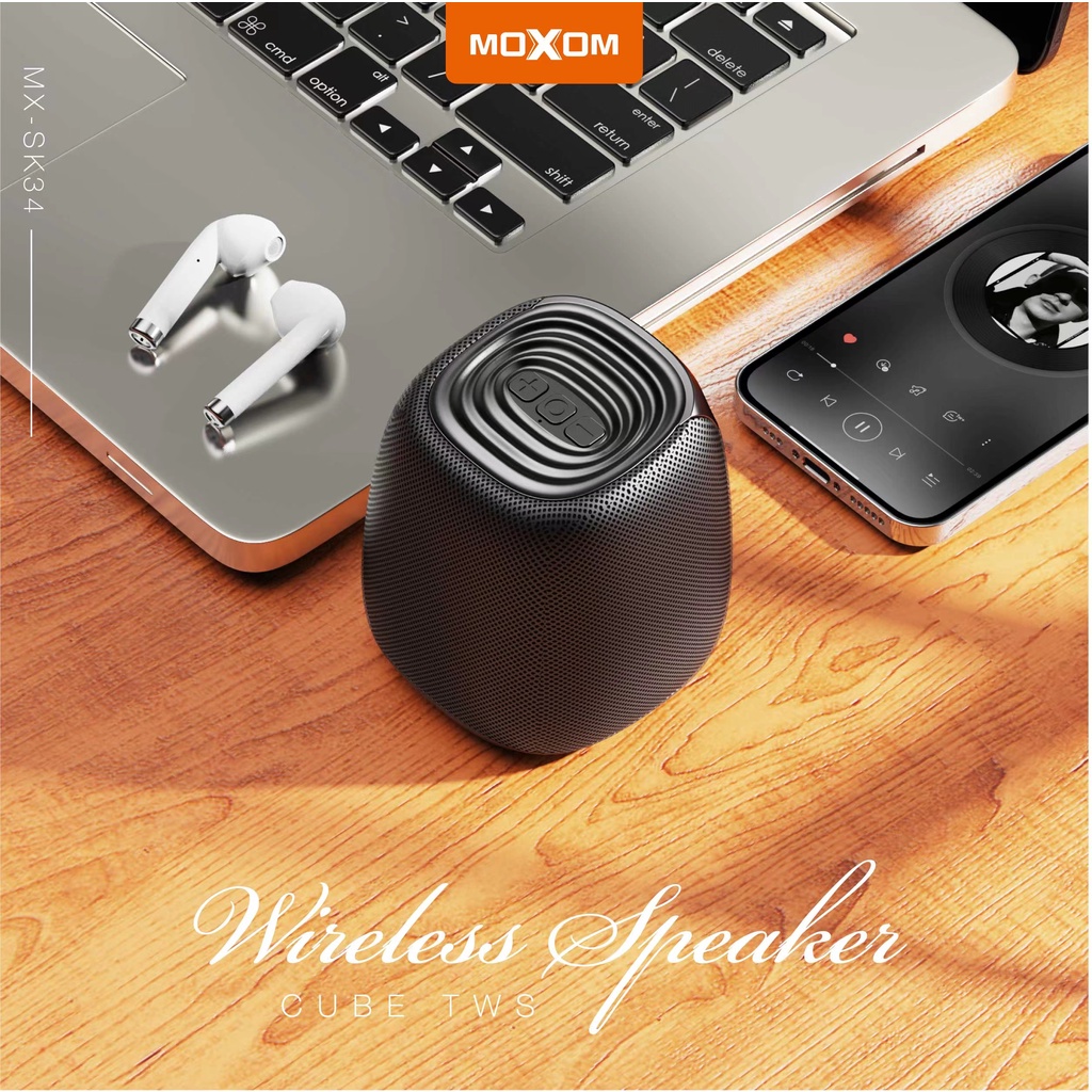 MOXOM Speaker Bluetooth MX-SK34 Spiker Bluetooth Bass Original Speakers ...