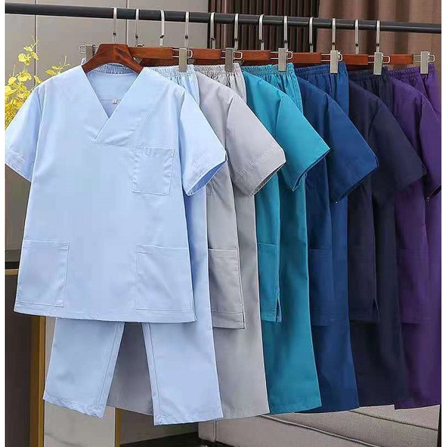 Scrub Suit Clothes medical suits for women Short Sleeve full set Nurse ...