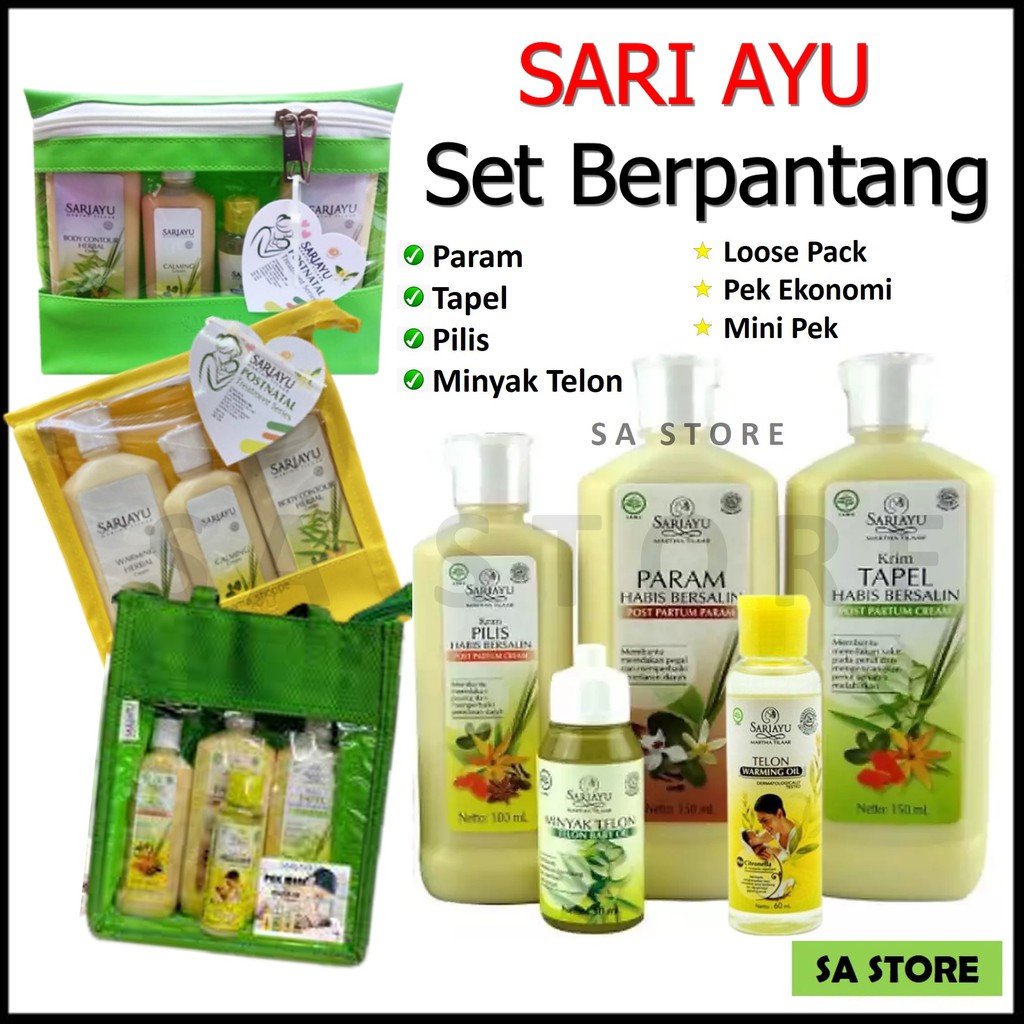 SARI AYU bersalin dan berpantang + 🎁/ Set bersalin s, ariayu / set ...
