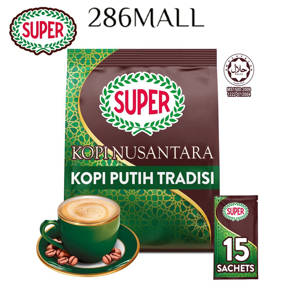 SUPER Kopi Nusantara 3 In 1 White Coffee 33G X 15 sachets [ 286MALL ...