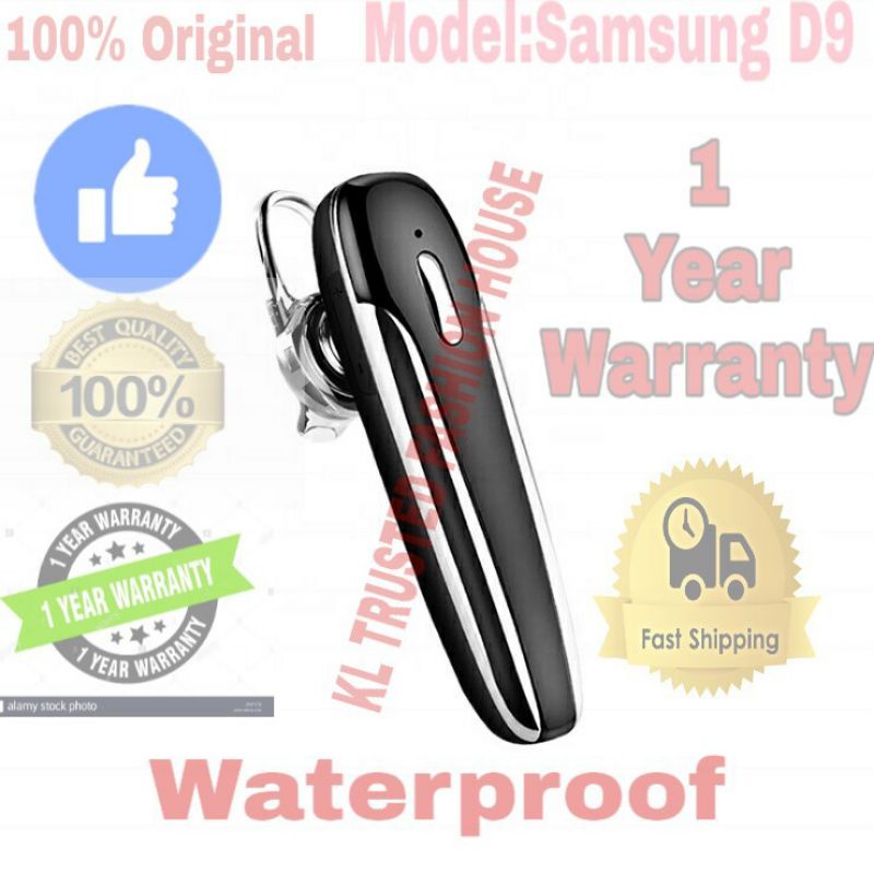 Samsung D9 original waterproof Bluetooth headset.(Ready Stock) | Shopee ...