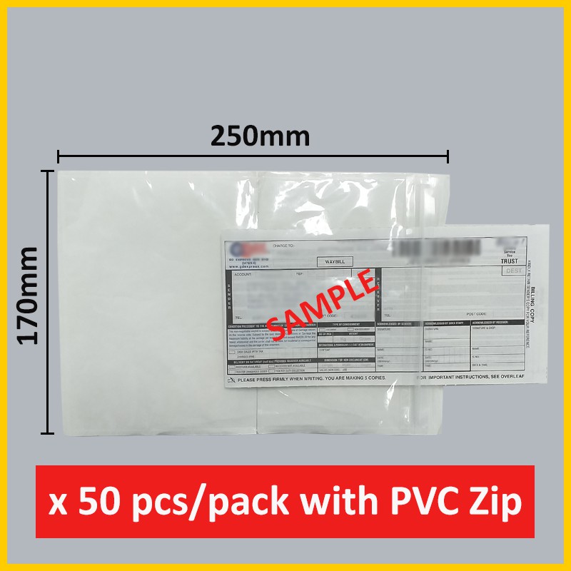 Infineo A5 size Consignment Note Courier Plastic Shipping Pocket Bag ...