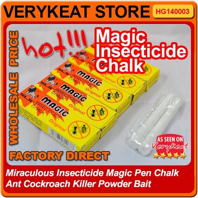 MIRACULOUS INSECTICIDE PEN CHALK FOR COCKROACH, ANT ANTS, BED BUG, LICE ...