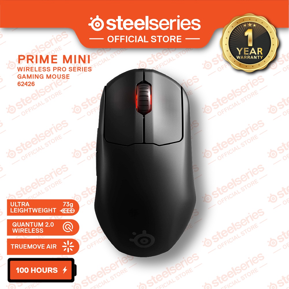 SteelSeries Prime Mini Wireless Pro Series Gaming Mouse 73g Ultra ...