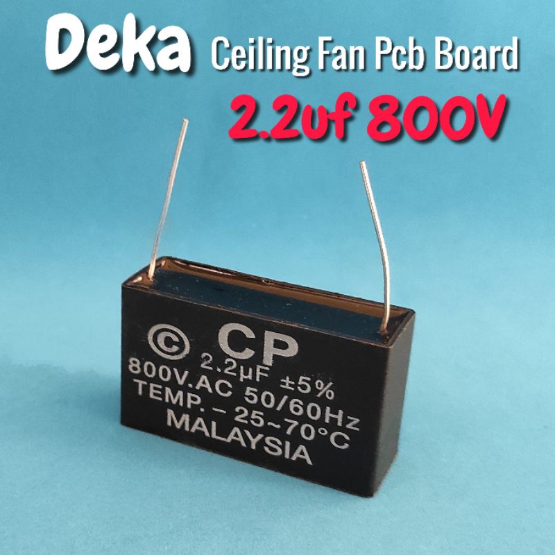2.2uf 800V AC Fan Capacitor Deka Ceiling Fan pcb biard Capacitor ...