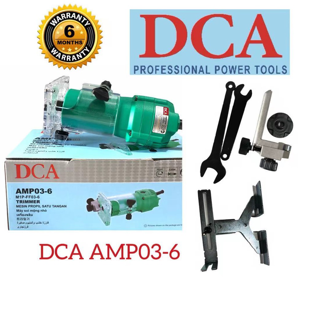 DCA AMP03-6 Trimmer Router Machine 530w Heavy Duty | Shopee Malaysia
