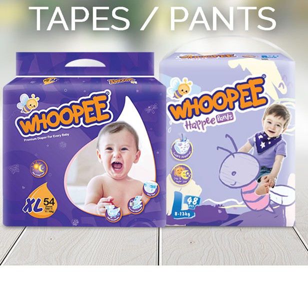 WHOOPEE TAPE/PANTS DIAPERS | Shopee Malaysia