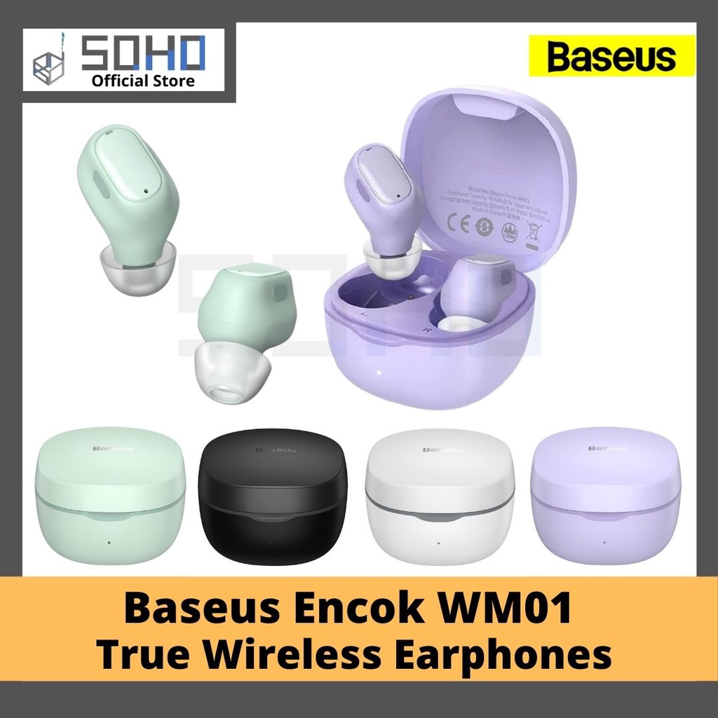 Baseus Encok WM01 TWS Bluetooth Earphones Stereo Wireless 5.0 ...