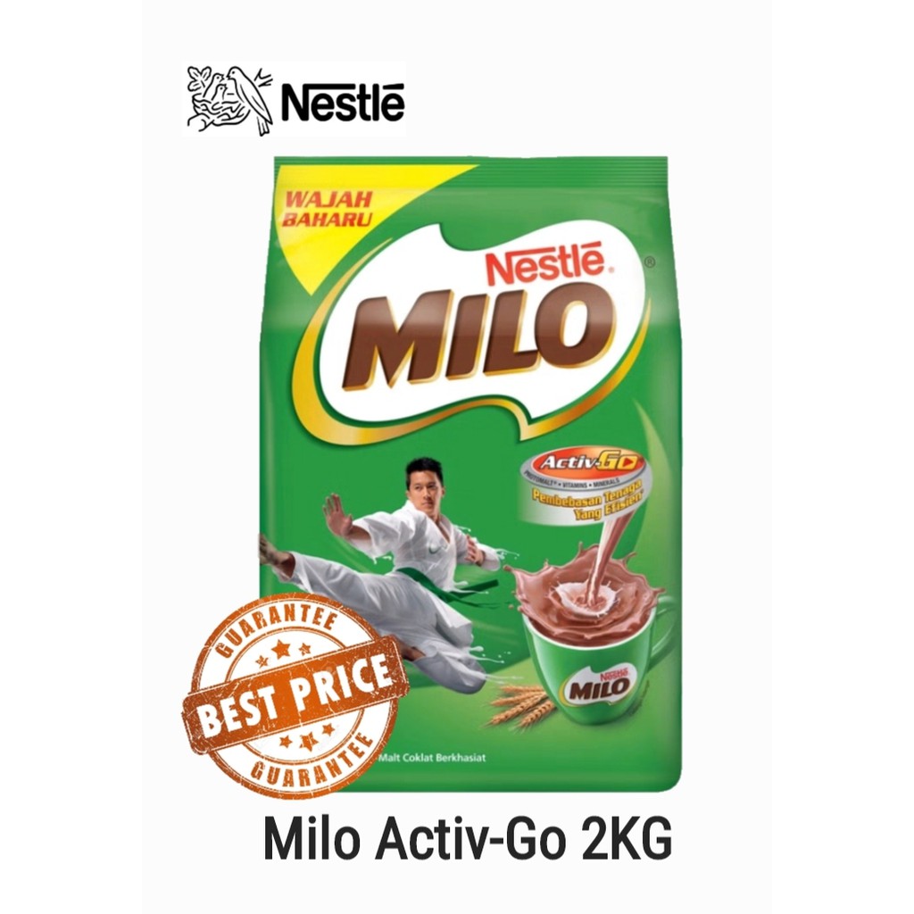 NESTLÉ MILO ACTIV-GO CHOCOLATE MALT POWDER Soft Pack 2kg | Shopee Malaysia