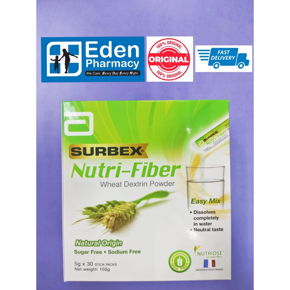 SURBEX Nutri-Fiber Wheat Dextrin Powder ( 5g x 30 stick packs ...