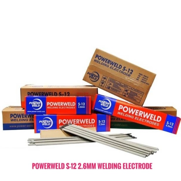 POWERWELD 2.6MM S-12 Welding Electrodes E6013 , Mild Steel Electrode 2.6MM- 5kg/box | Shopee ...