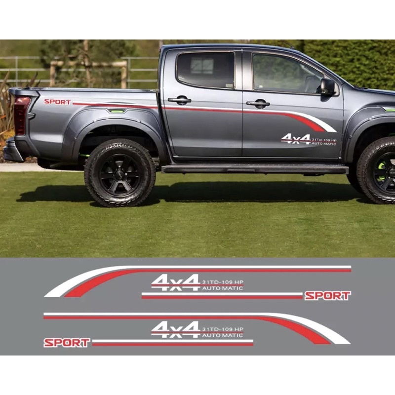 (Ready Stock) S571# Isuzu D Max Car Side Body Vinyl Decal Sticker ...