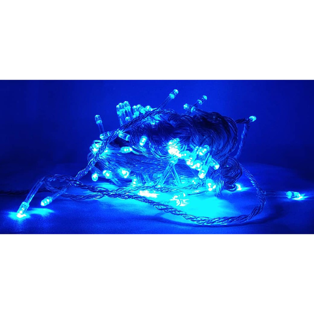 lampu raya Lampu biru LED berkedip cahaya tali cahaya lampu berbintang ...