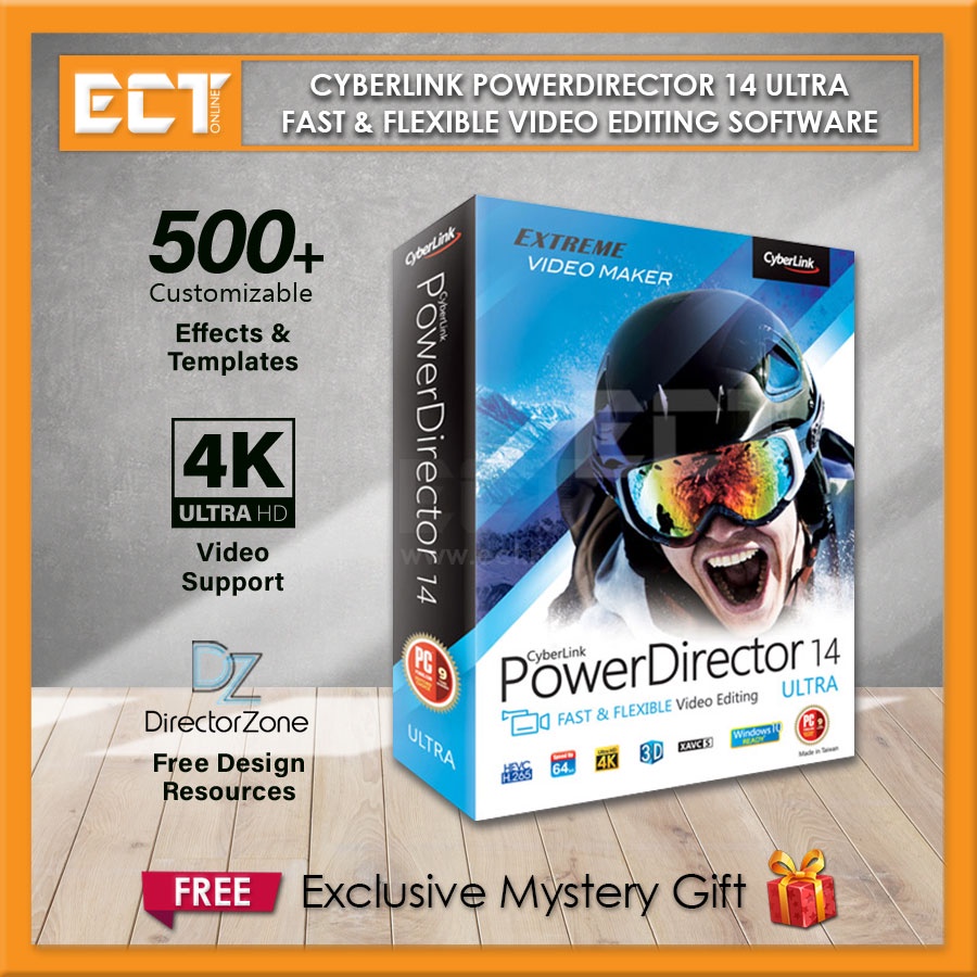 Genuine Cyberlink PowerDirector 14 Ultra Fast & Flexible Video Editing ...