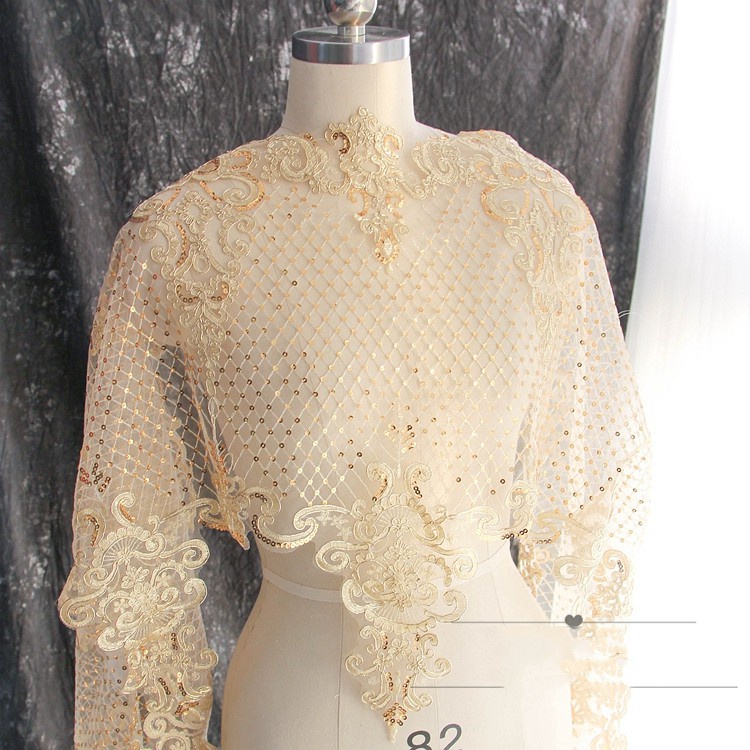 1 Meter Gold Color Border Lace Premium Designer Border Lace for Wedding ...