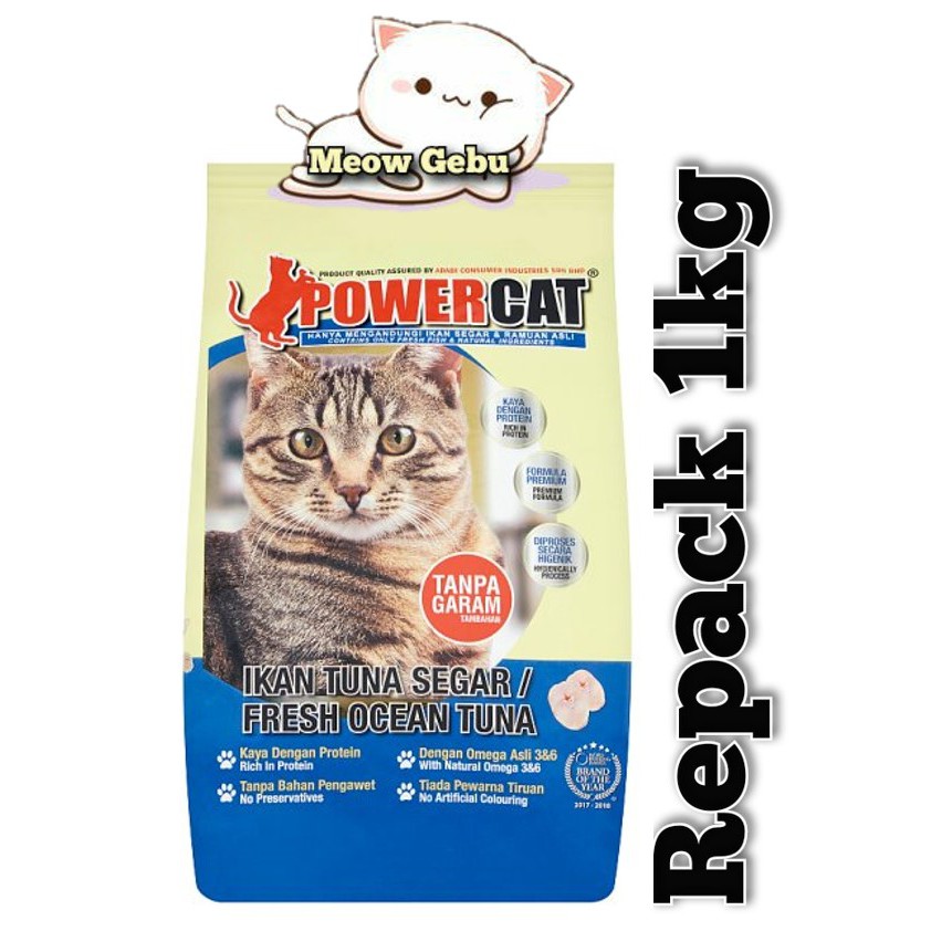 POWERCAT FRESH OCEAN TUNA REPACK 1KG | Shopee Malaysia