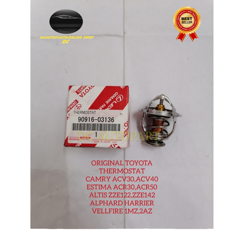 Original toyota thermostat camry acv30 acv40 estima acr30 acr50 vellfire alphard altis zze122 ...