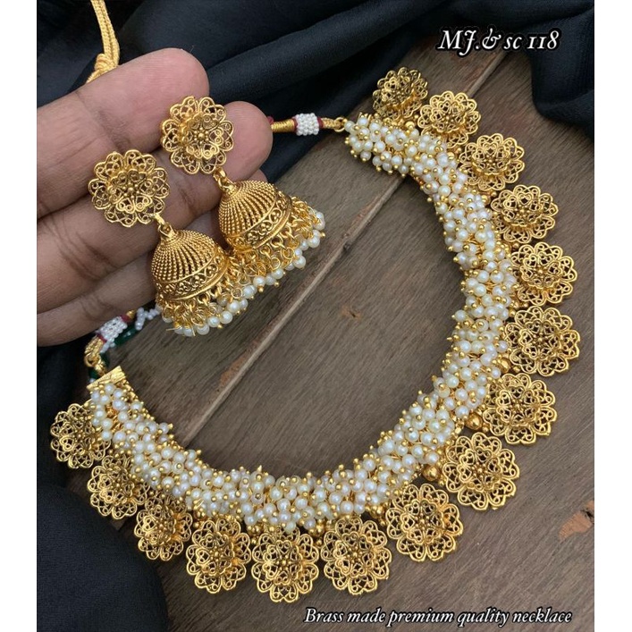 (READY STOCK) PREMIUM QUALITY ANTIQUE GOLD NECKLACE SET | Shopee Malaysia