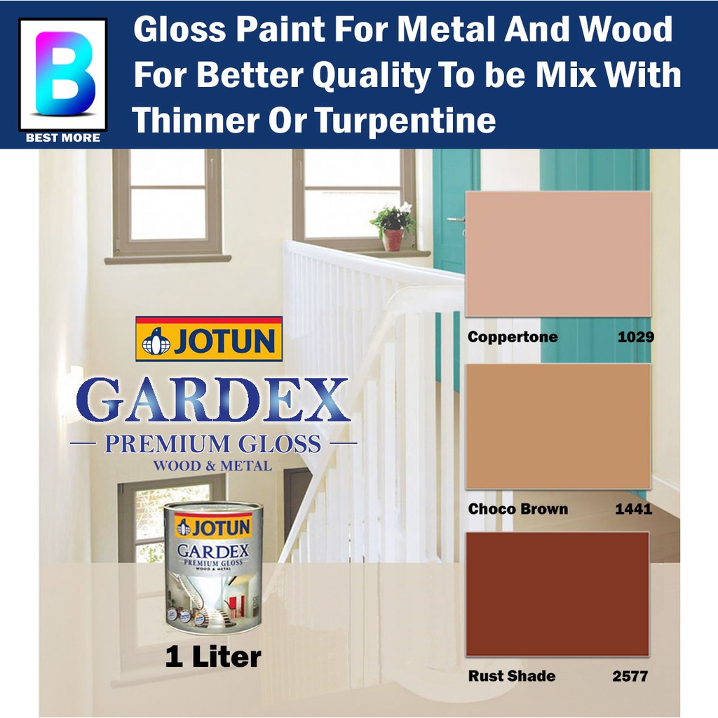 Jotun Paint Gardex Premium Gloss Wood and Metal 1 Liter Coppertone 1029 ...