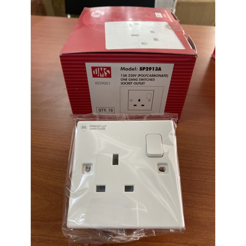 Ums 2913 1213 13amp Switch Socket Sirim Shopee Malaysia