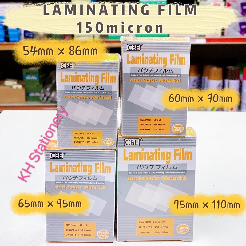 CBE Laminating Film / Laminate Film / Lamination Film 54mmx86mm ...