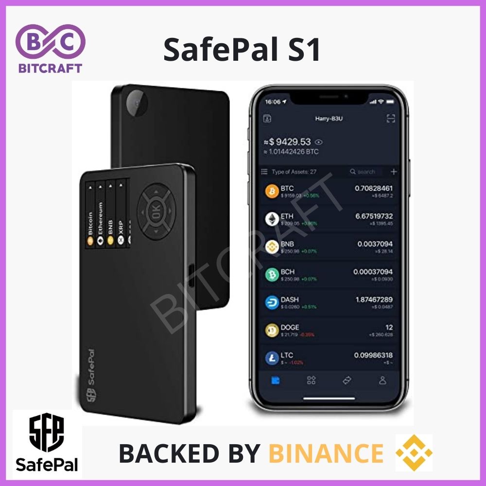 SafePal S1 Bitcoin Cryptocurrency Hardware Wallet Backed by Binance 100 ...