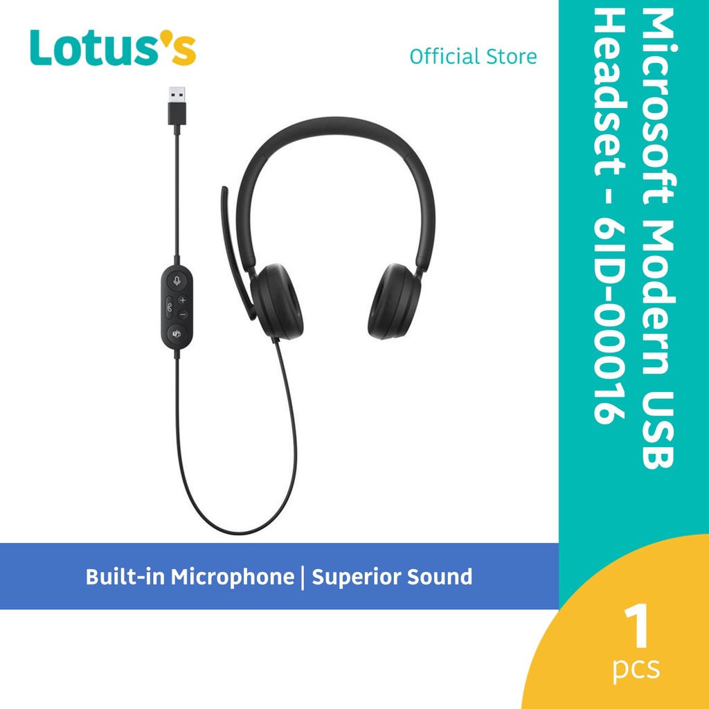 Microsoft Modern USB Headset - 6ID-00016 | Shopee Malaysia