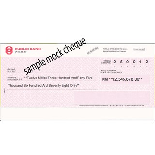 Mock cheque, cek replica, cek sumbangan | Shopee Malaysia
