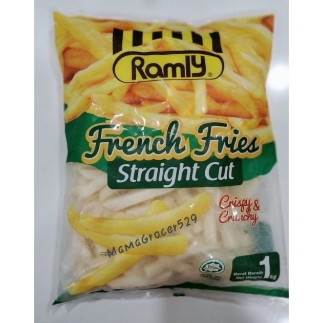 Ramly Straight Cut French Fries 1kg pack (KLANG VALLEY ONLY) | Shopee ...
