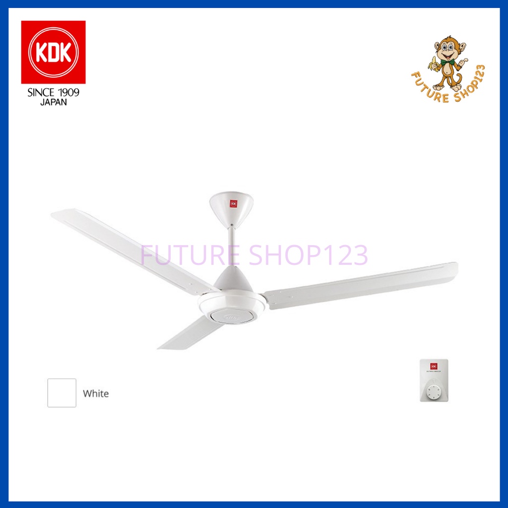 KDK K15v0 60" White Colour Ceiling Fan/KDK K15V0-PBR 60" Brown Colour ...