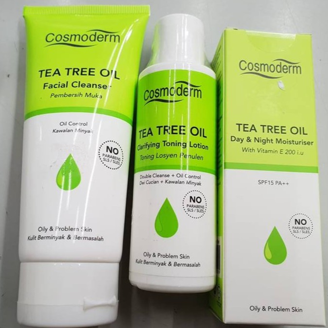 COSMODERM TEA TREE OIL BASIC FACIAL CARE SET (OILY/ PROBLEM SKIN ...
