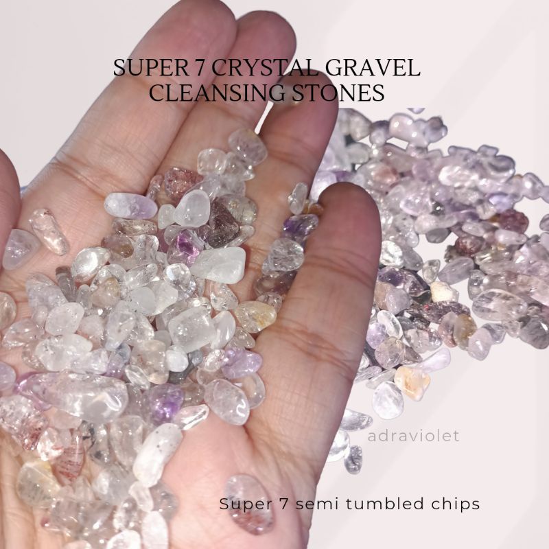 Super 7 Gravel Crystal Cleansing Stones Tumbled Chips Batu ...